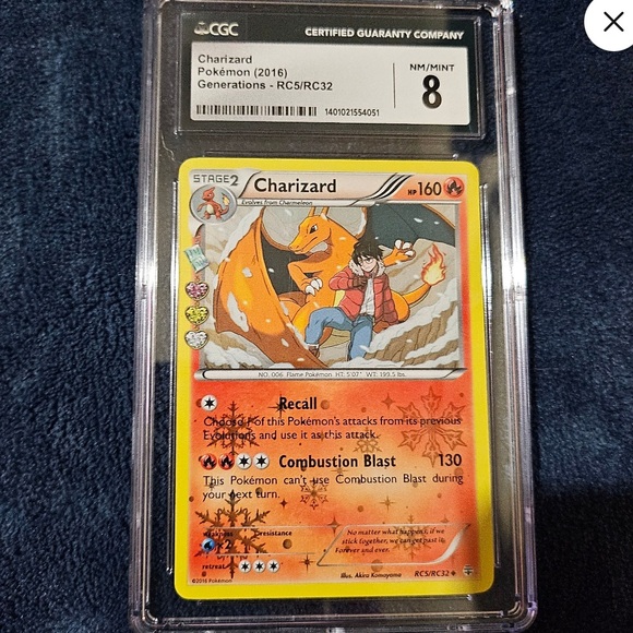 Pokemon | Toys | Authentic Graded 26 Pokmon Card Tcg Charizard Rc5rc32 ...